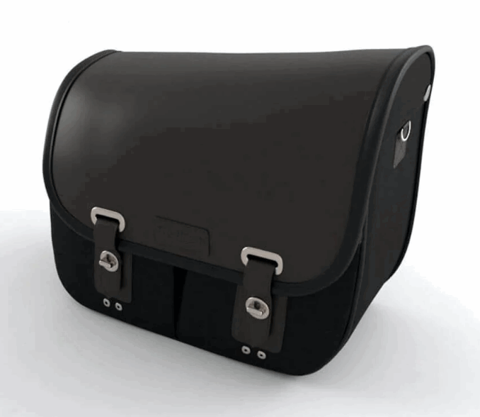 Pannier, Waxed Cotton, Black, RH, Bobber/Speedmaster - MC-butikk og ...